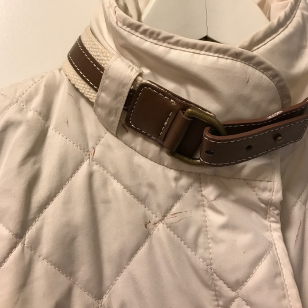 Ralph Lauren Cream Quilted Barn Jacket - Gem